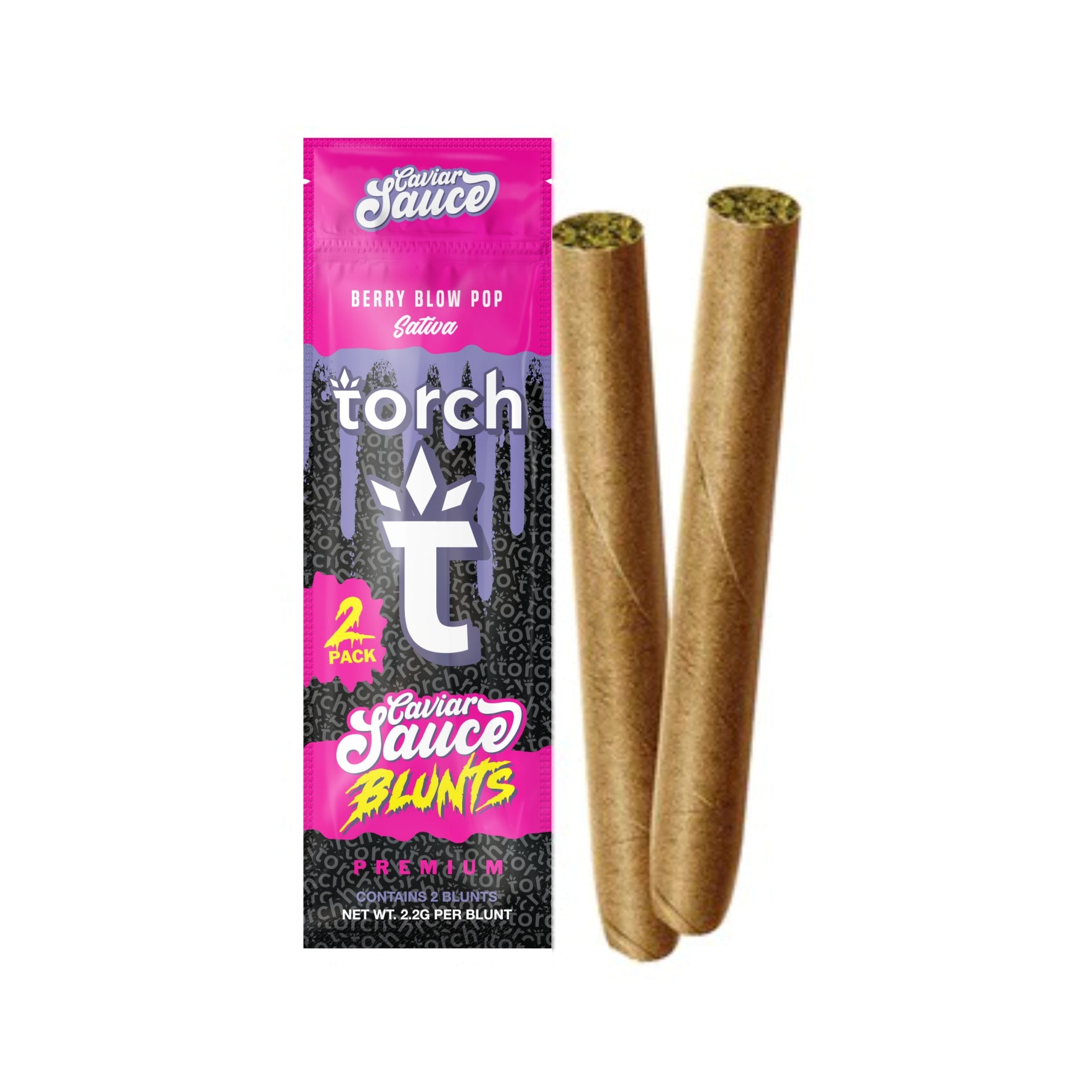 Blunts Caviar Sauce Berry Blow Pop Sativa Torch THC-A Infused Pre Roll ...