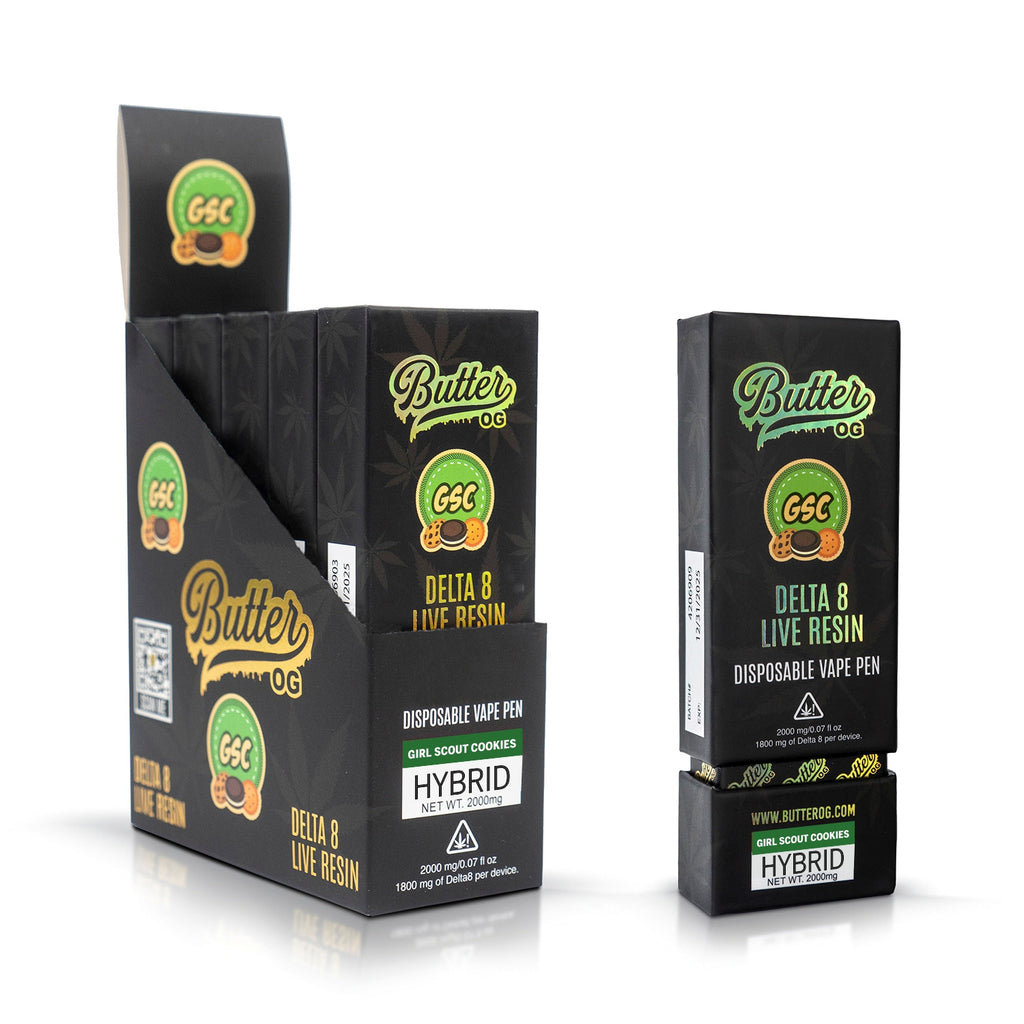 Butter OG Delta 8 Live Resin Disposable Vape 2G - Girl Scout Cookies ...